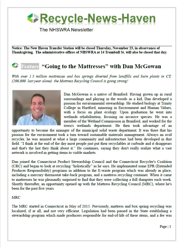 Newsletters - New Haven Solid Waste & Recycling Authority